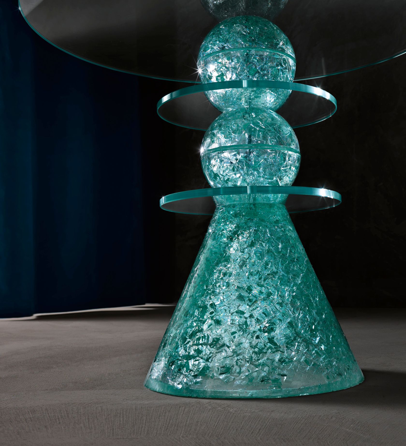 TURCHINA Handmade glass side table By Tonelli Design | design Paolo Lomazzi