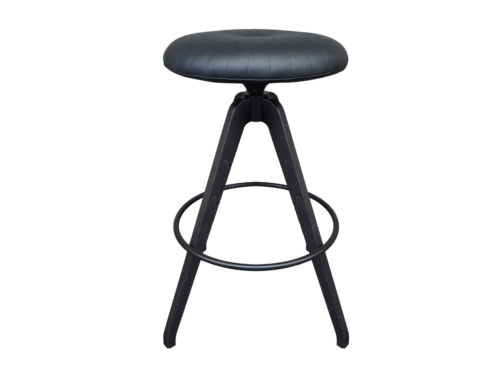 TURN AROUND Swivel wooden stool with footrest By Tonon | design Martin ...