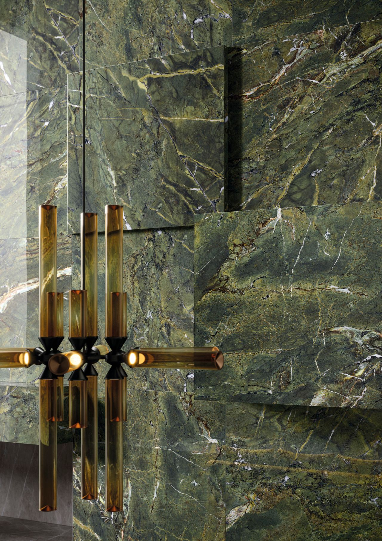 ULTRA MARMI - VERDE KARZAI Porcelain stoneware wall/floor slabs with ...