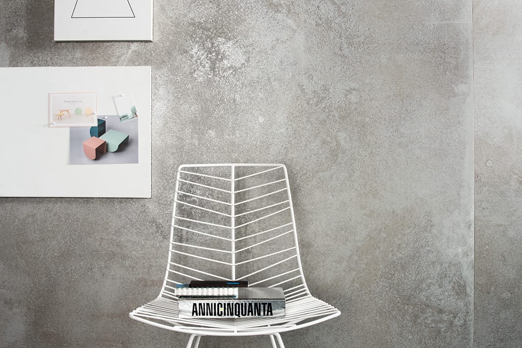 ULTRA METAL - GREY ZINC Porcelain stoneware wall/floor tiles with metal ...