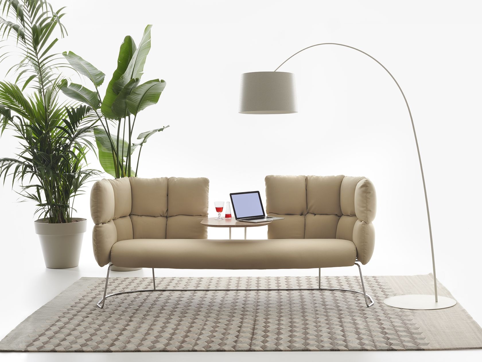UNDECIDED Sofa with integrated table By Manerba | design Ilkka Suppanen ...