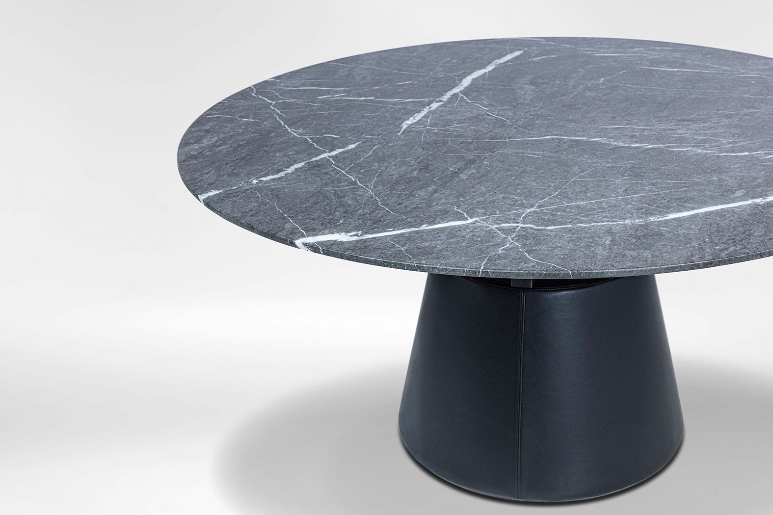 UNITY | Marble table Round table with marble top and eco leather base ...