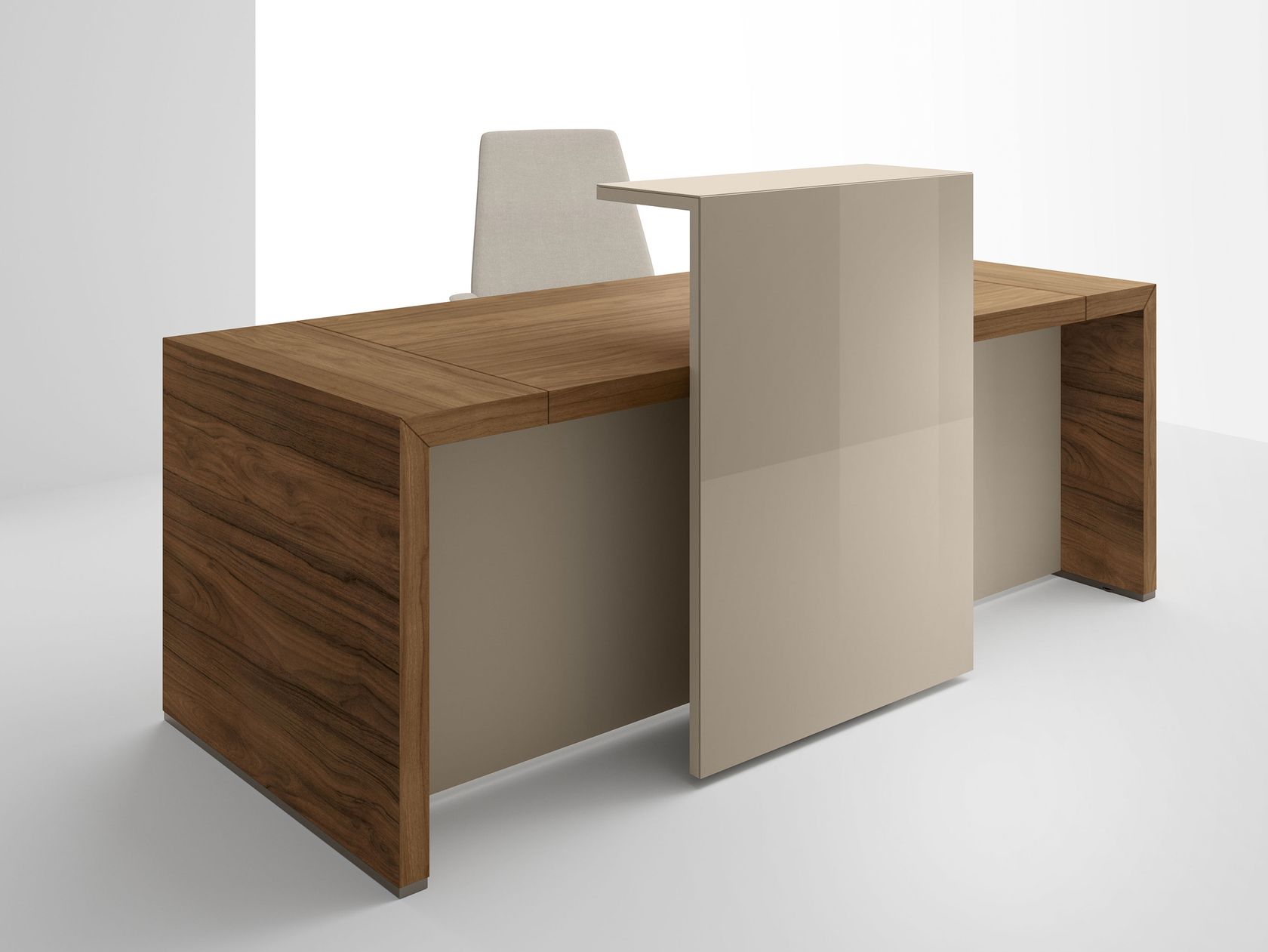 UNIVERSE | Lacquered glass reception desk By About Office design ...