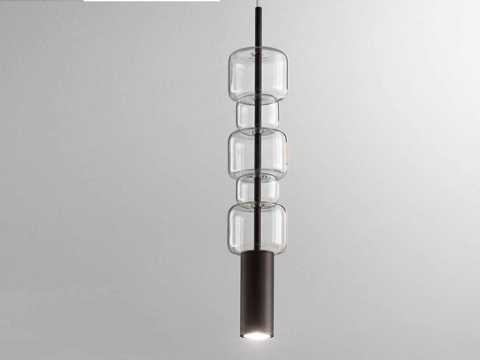UNO+ Borosilicate glass pendant lamp By Fisionarte