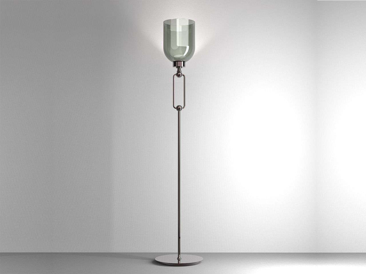 VALENTINA 4025/P LED blown glass floor lamp with dimmer By Italamp