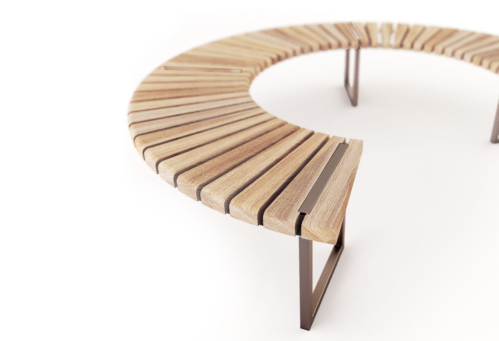 VARIATIONS | Round Bench Round Sectional steel and wood Bench By LAB23 ...