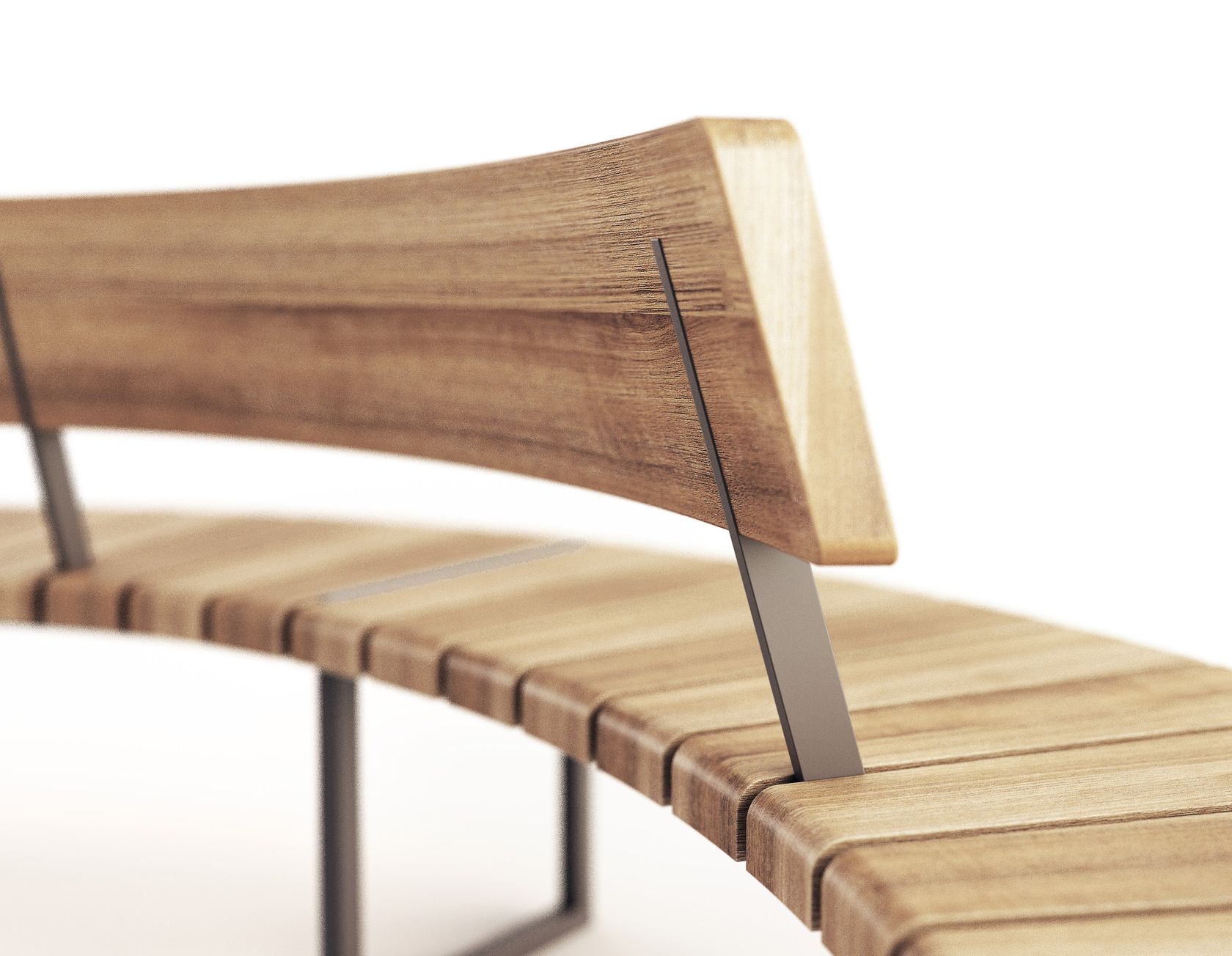 VARIATIONS | Round Bench Round Sectional steel and wood Bench By LAB23 ...