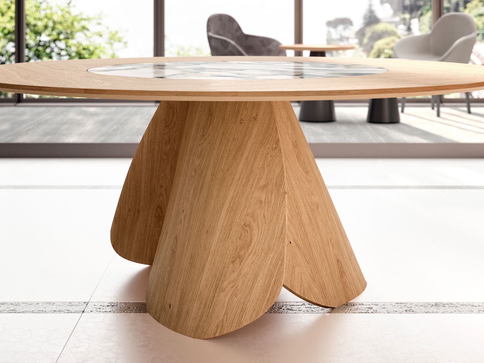 VELIERO Round table with Lazy Susan By Ozzio Italia | design Davide ...