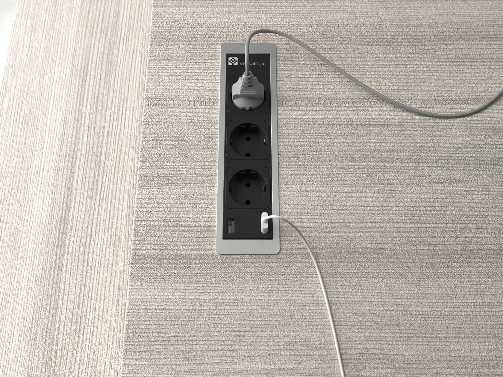 Concealed multiple electrical outlet with USB VERSAFRAME 2.0 VersaLogic ...