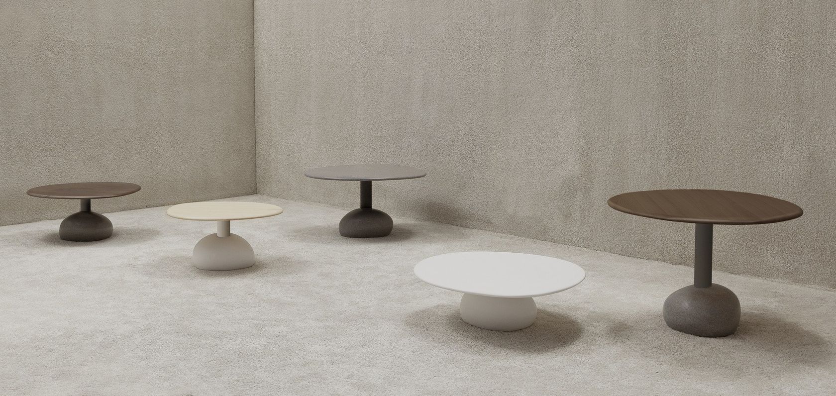 VESPER Round composite material coffee table By Sancal | design ...