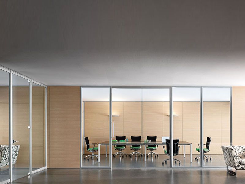 WALLTECH Parede móvel acústica de vidro para escritório By ESTEL GROUP