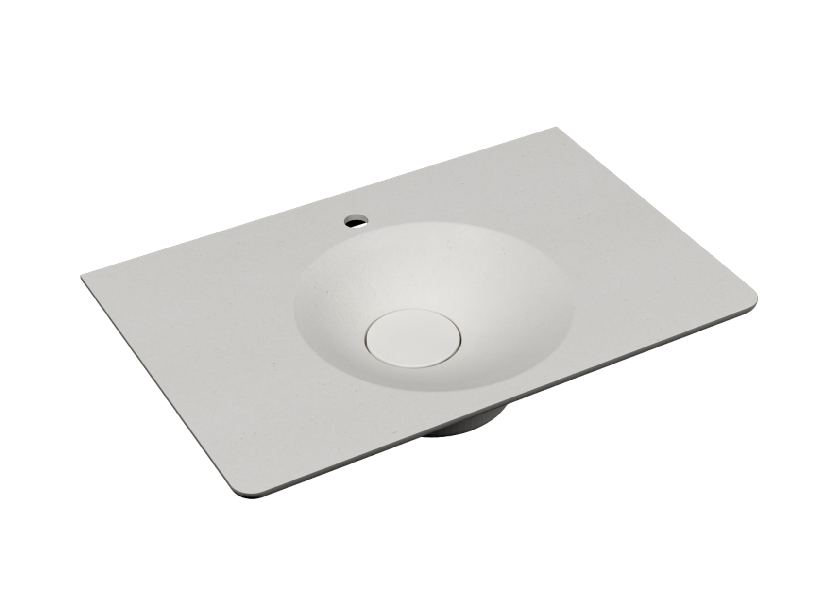 L’ANTIC COLONIAL TONO Wall-mounted round natural stone washbasin with ...