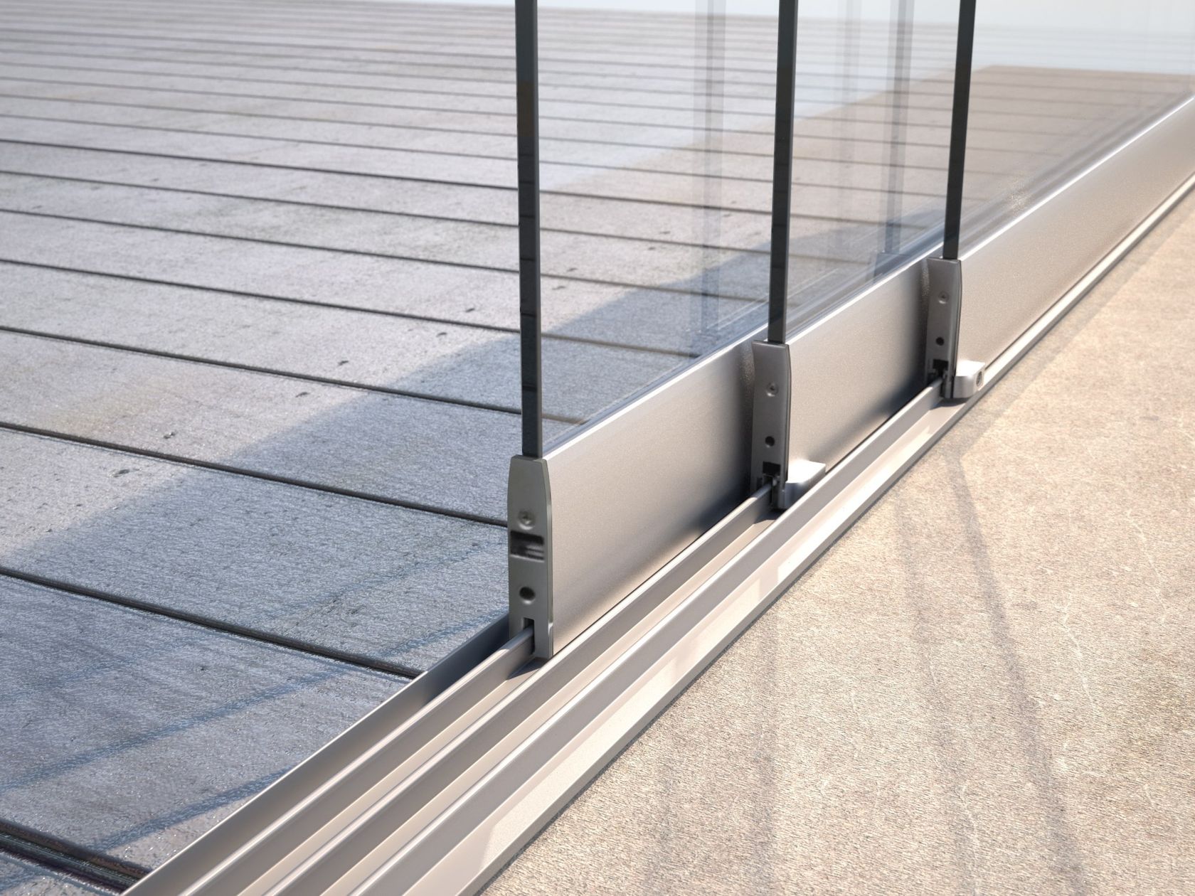 WATERPROOF Freestanding glass and aluminium bioclimatic pergola By YCO