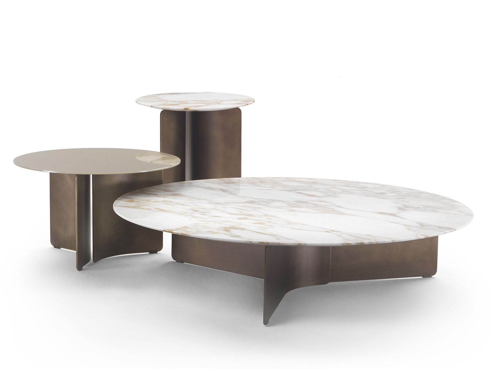 WAVE Round coffee table By Marelli | design Luca Erba