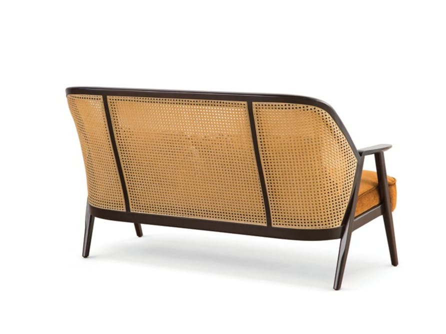 WEG Wicker small sofa By Roche Bobois | design Fred Rieffel