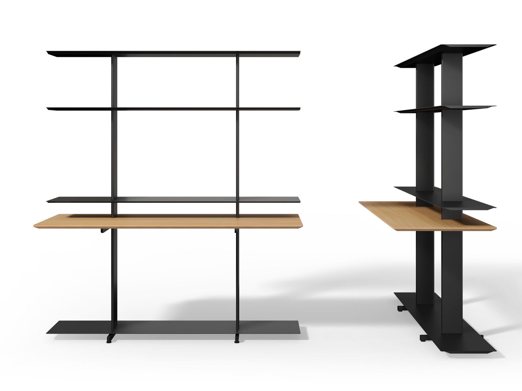 WING | Bookcase with secretary desk By Systemtronic design Mario Ruiz