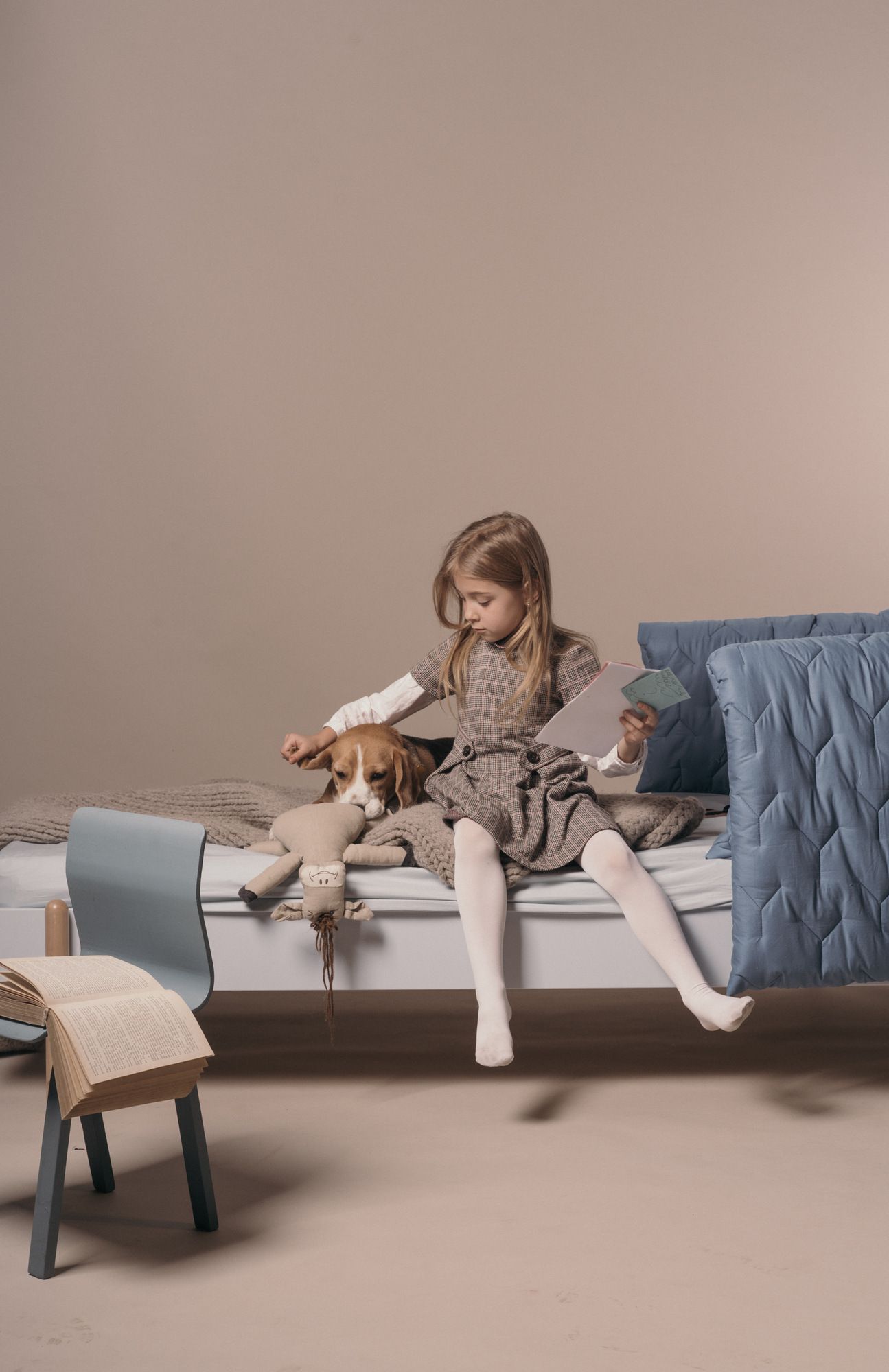 XXL Fabric kids single bed with upholstered headboard By Sleep.Onnn ...