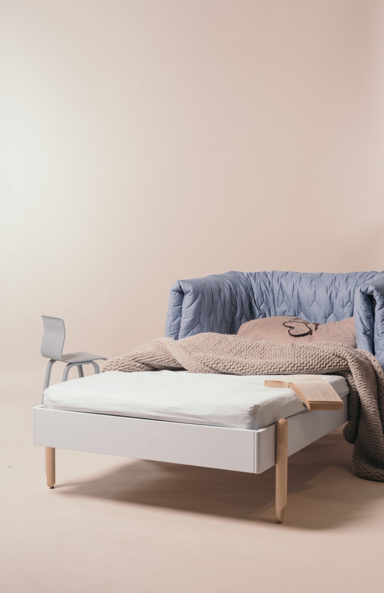 XXL Fabric kids single bed with upholstered headboard By Sleep.Onnn ...