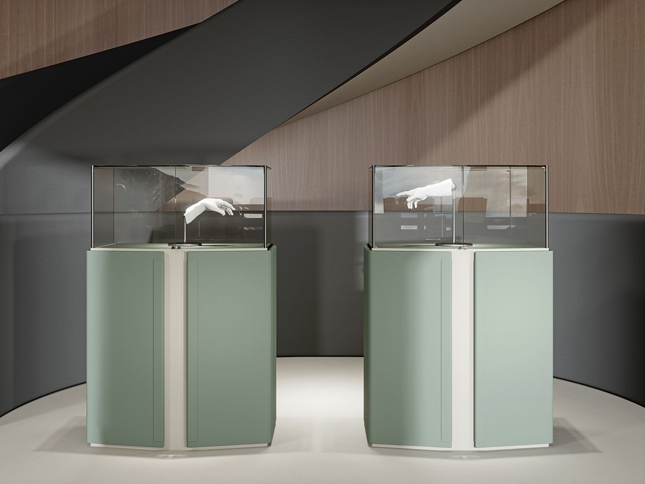 ZENIT Highboard / display cabinet covered in leather By Turri | design ...