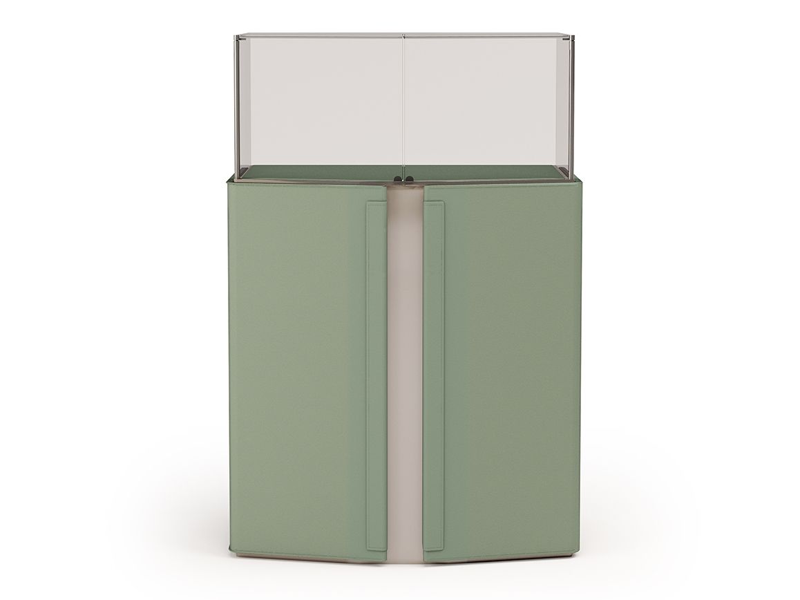 ZENIT Highboard / display cabinet covered in leather By Turri | design ...