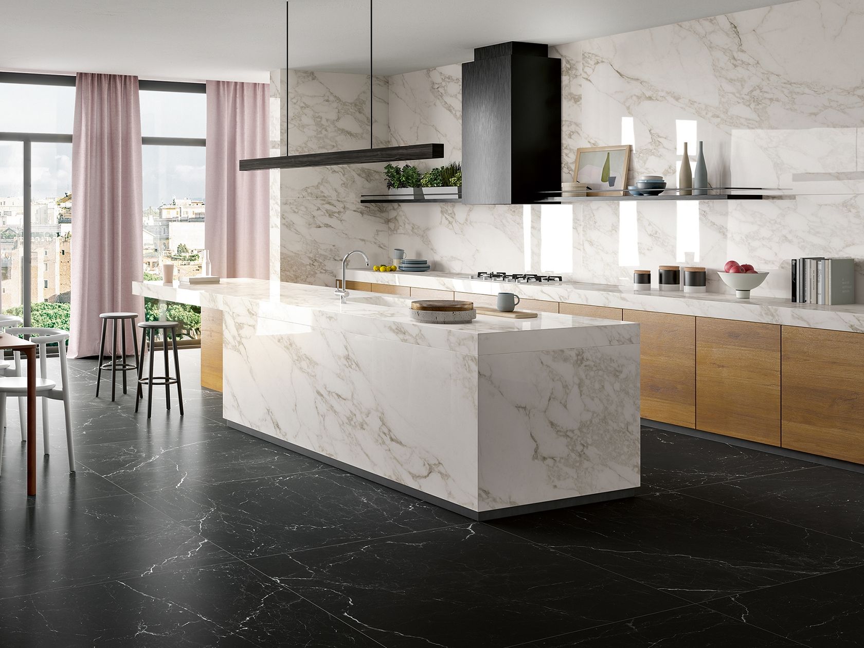 Laminated stoneware wall/floor tiles with marble effect ZERO.3 ETERNITY By Panaria Ceramica