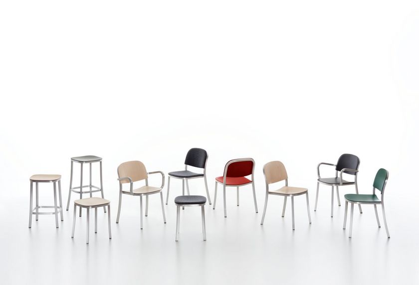 1 INCH | Chair with armrests 1 Inch Collection By Emeco design Jasper ...