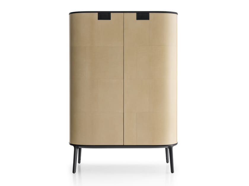 TESAURUS Wooden highboard with doors By Maxalto | design Antonio Citterio