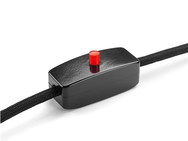 100480 Bakelite cable switch with red pusher By THPG