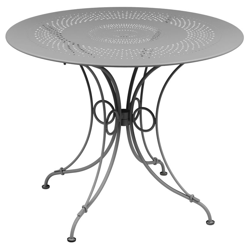 1900 Round steel garden table By Fermob