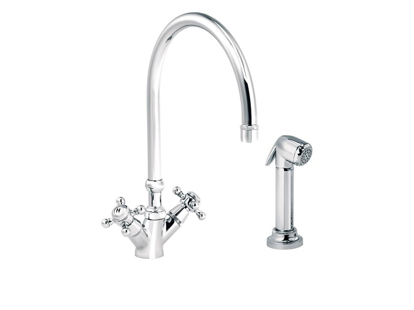 1920-1921 Countertop 1 hole kitchen mixer tap with spray By RVB
