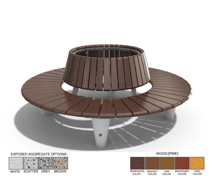 197 | Round bench Round concrete Bench with back By ENCHO ENCHEV - ETE