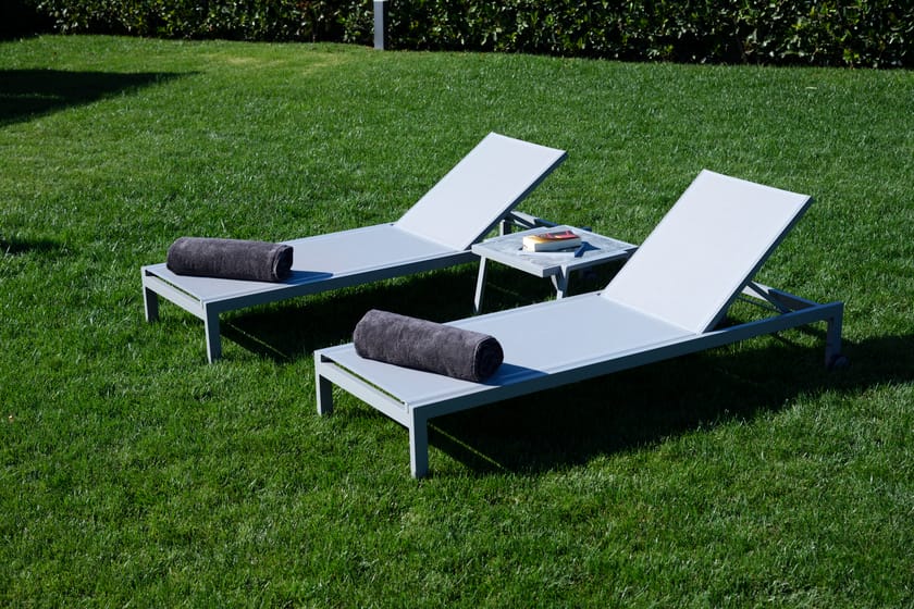 MILOS Recliner aluminium sun lounger By 10Deka