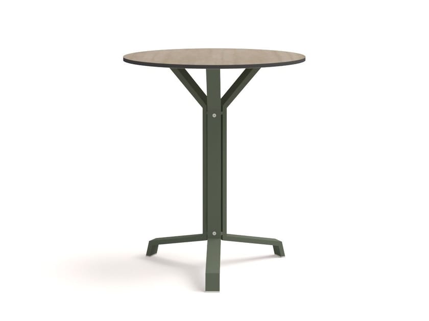 PULVIS 3 Table de jardin ronde en aluminium By 10Deka | design George ...