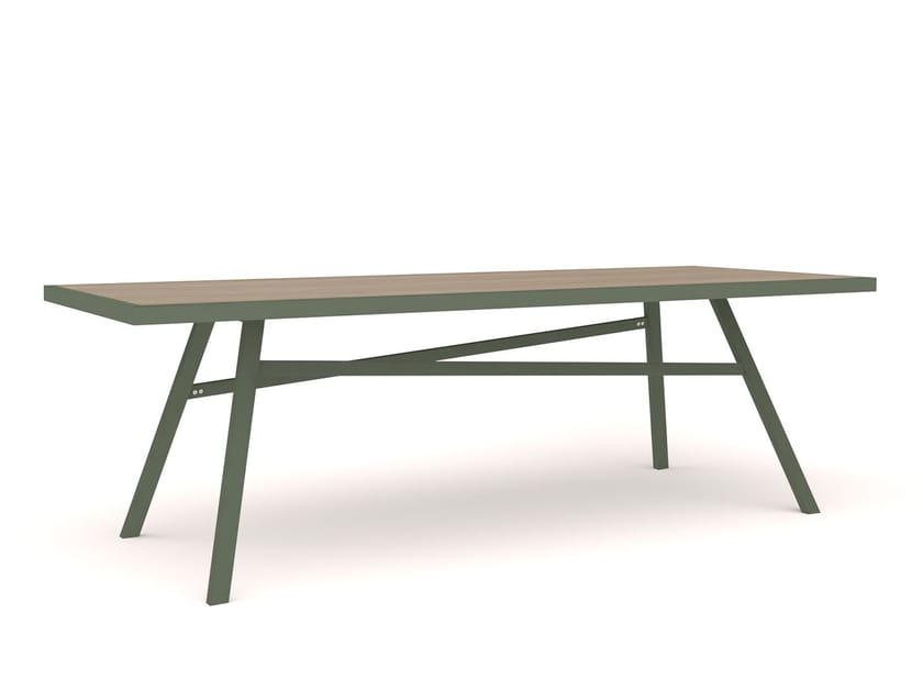 PULVIS Table de jardin rectangulaire en aluminium By 10Deka | design ...