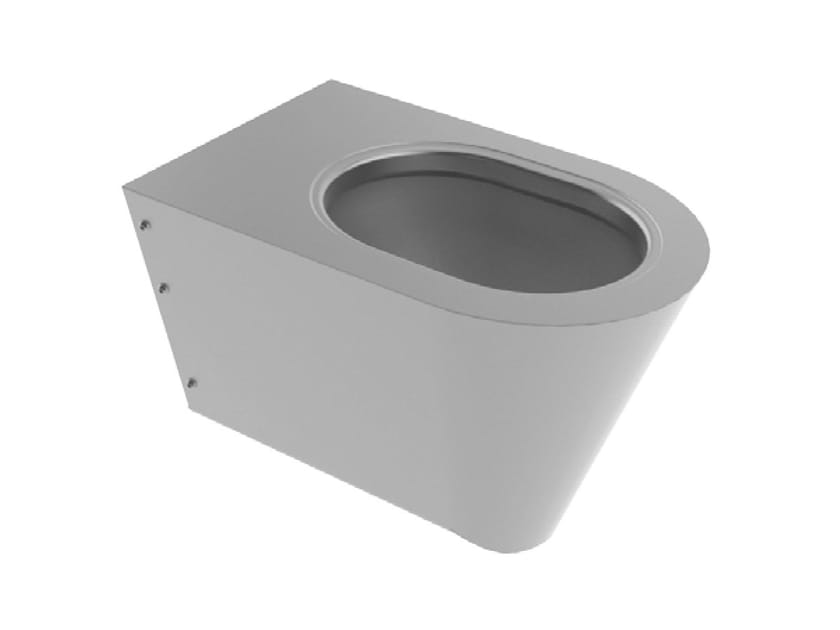 2054 | Toilet Suspended stainless steel toilet By Saniline