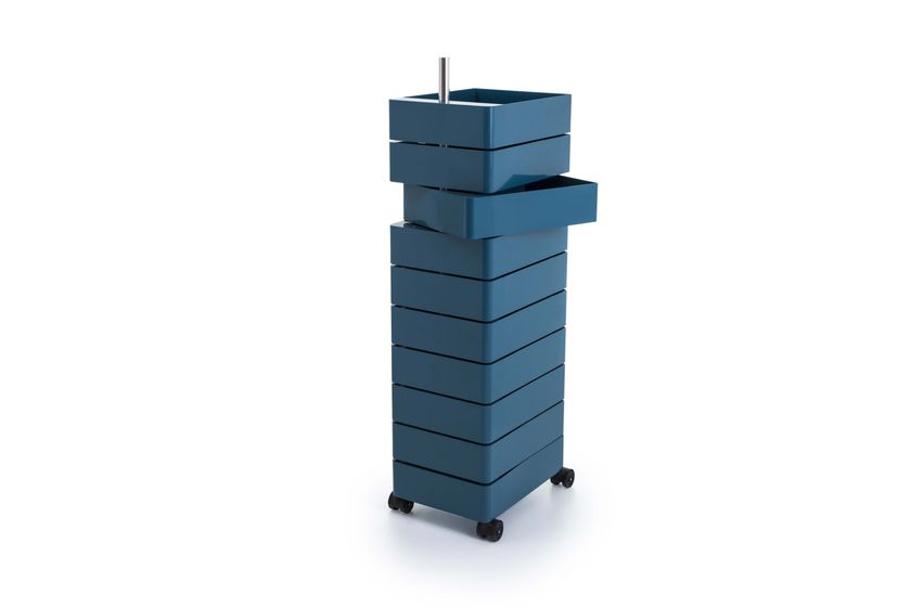 360° ABS chest of drawers with casters By Magis