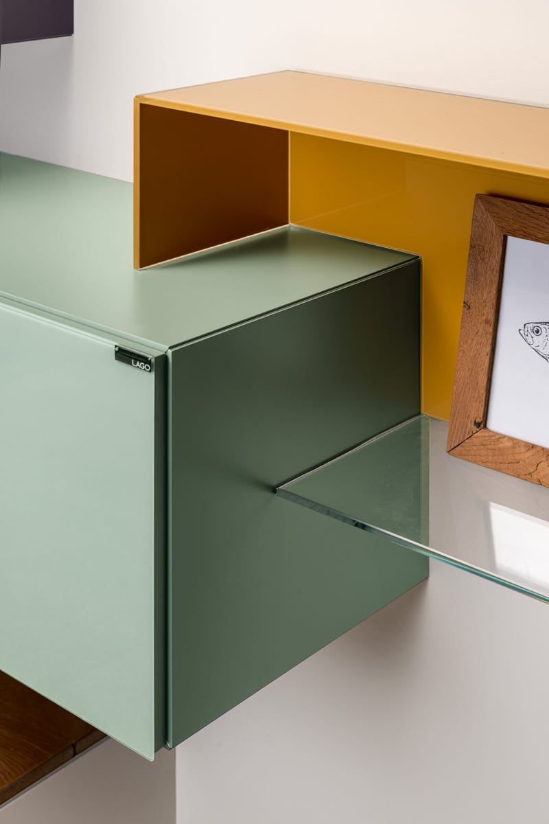 36E8 GLASS | Storage wall By Lago design Daniele Lago