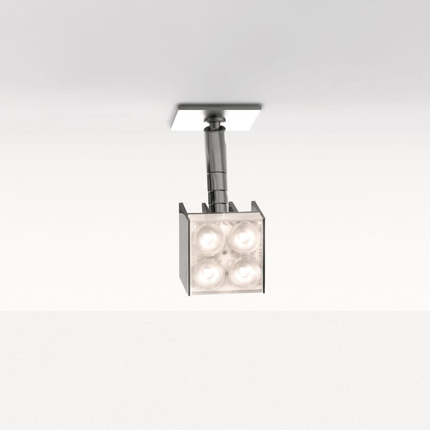 Adjustable ceiling aluminium spotlight 37 CUBE By Artemide