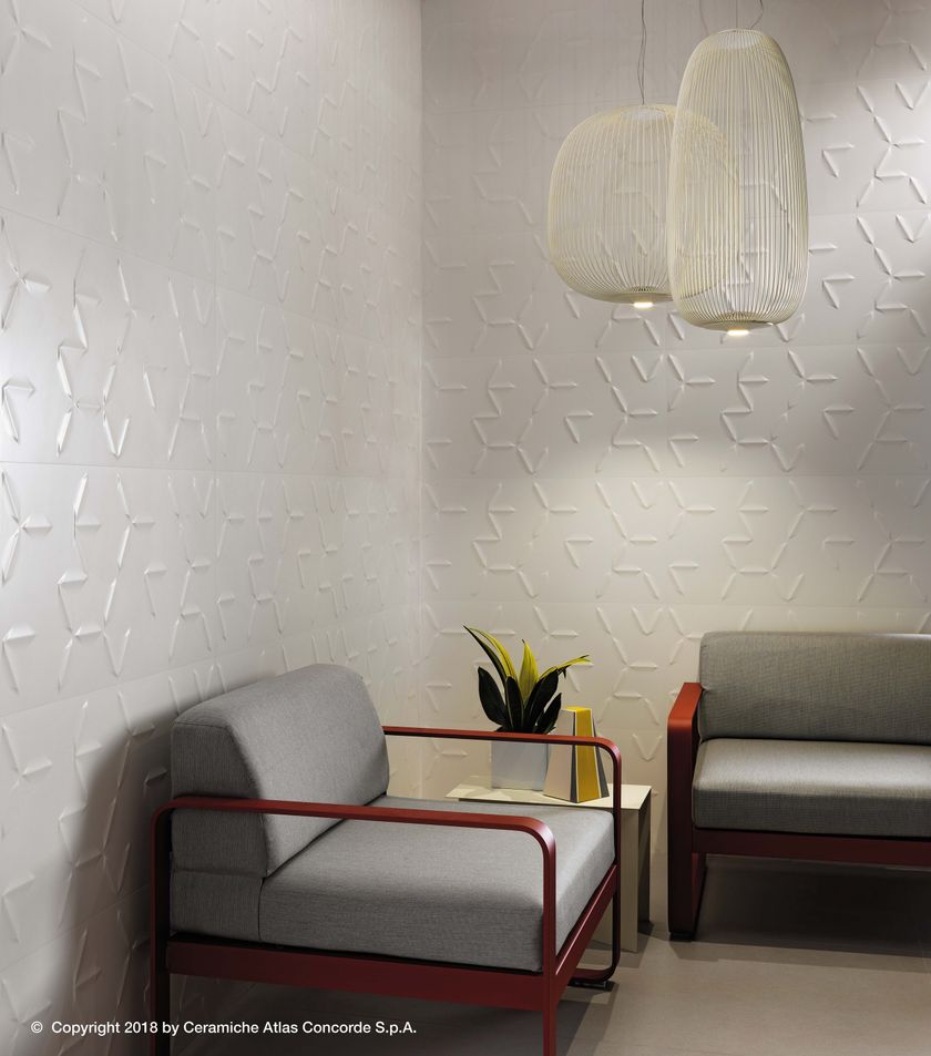 White-paste 3D Wall Cladding 3D WALL DESIGN FLAKE 3D Wall Design ...
