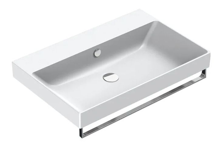 NEW ZERO Wall-mounted washbasin with towel rail By CERAMICA CATALANO