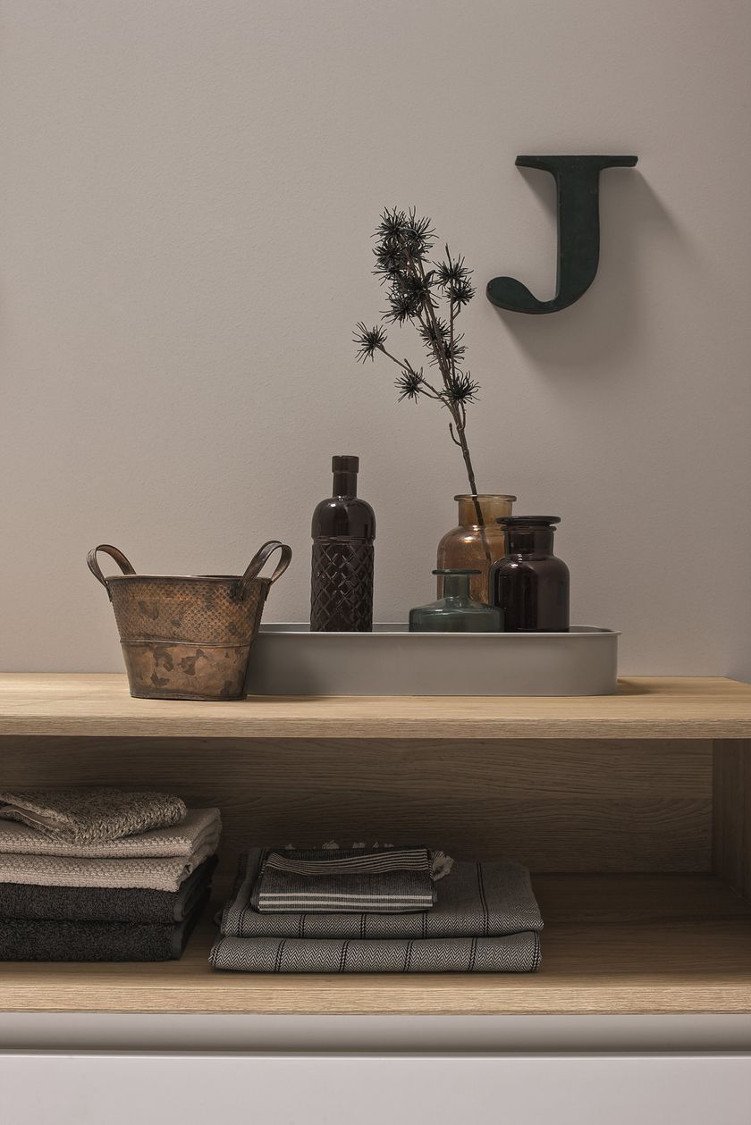 Lacquered wood veneer vanity unit with mirror 45 COMP. 6 45 Collection ...