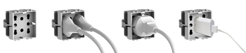 2-Module electrical outlet SIDE 4B.NT.H21 Side Collection By 4 BOX