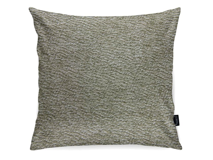 PULP ASTRAKAN Taupe Square solid-color cushion By Aldeco