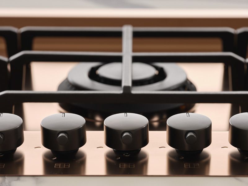 Gas flush-mount stainless steel hob 5F KE FT PVD+COPPER By Foster