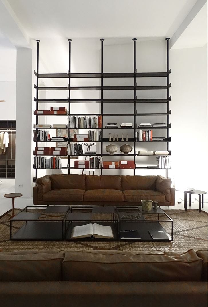 Sectional extruded aluminum bookcase 606 UNIVERSAL SHELVING SYSTEM By ...