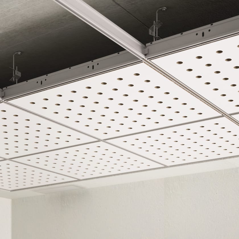 Pannelli per controsoffitto acustico in MDF 60x60/120 SYSTEM - FANTONI