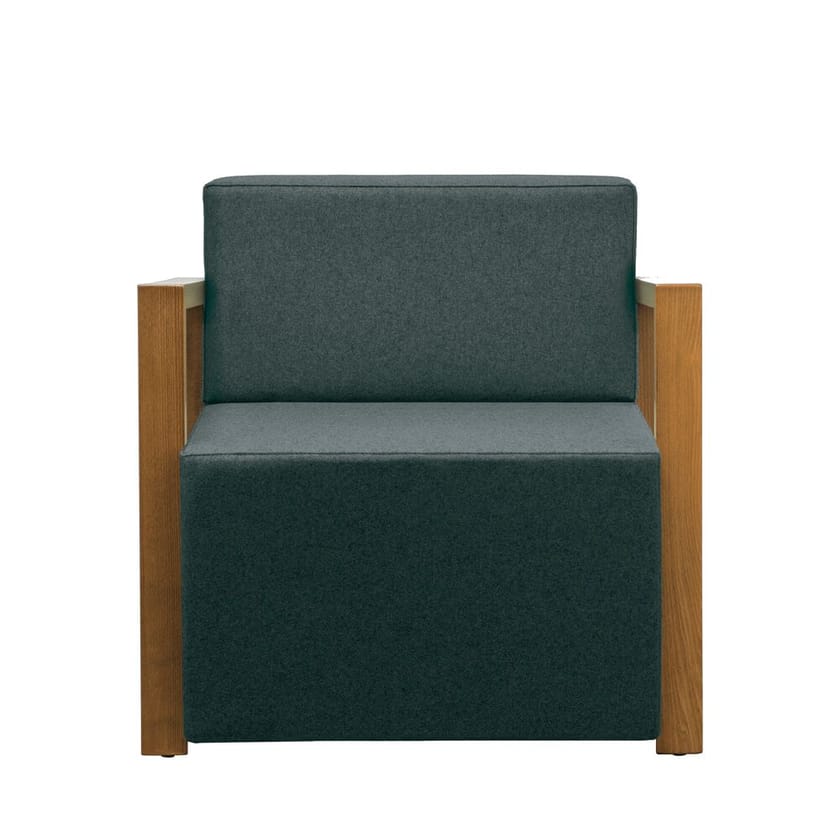 QUADRA PL01 Fabric armchair with armrests By New Life
