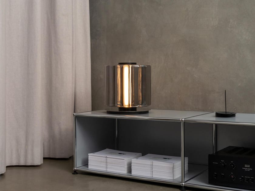 COLUMN LED glass table lamp with dimmer By A-N-D | design Lukas Peet