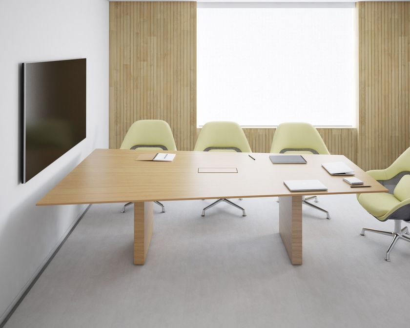 A2 Meeting Mesa De Reunión De Chapada En Madera By Bk Contract Diseño