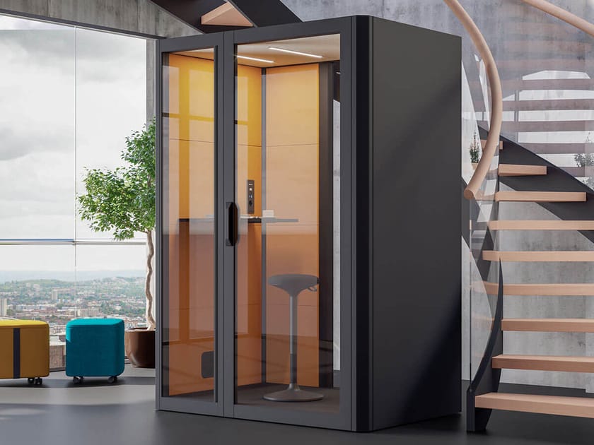QYOS 150 Acoustic office booth with built-in lights By ACTIU